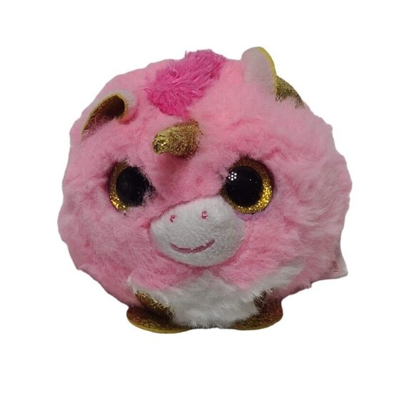 Ty | Toys | Ty Puffies Fantasia Pink Unicorn Puff Ball Plush 22 | Poshmark